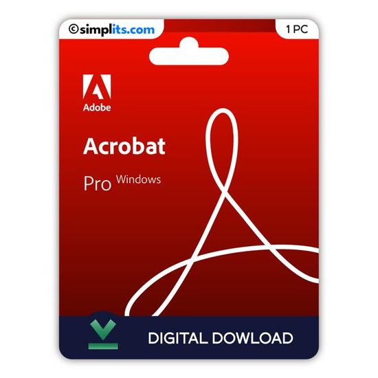 Adobe Acrobat Pro 2020 (Windows) - Activation Perpétuelle - À télécharger - 1 PC - Non ...