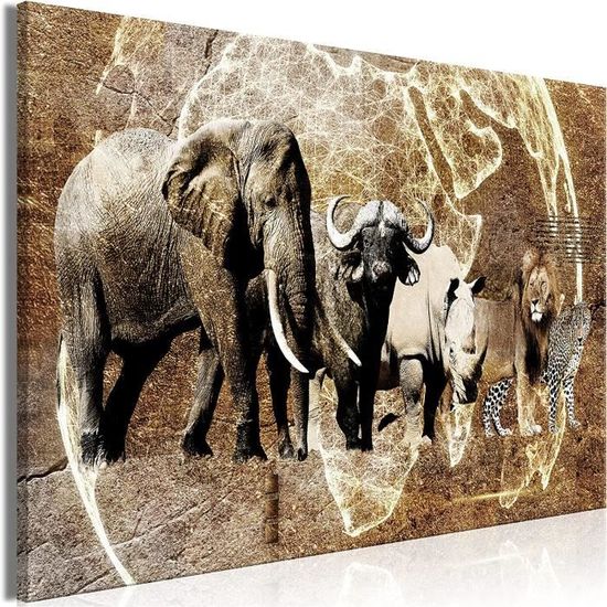 Tableau Carte du monde Toile Tableaux Unique en Format Photo Décoration ...