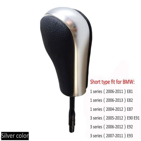 Levier de vitesses - BMW - E39 E46 - Bois de noyer - Matt Silver - 15mm ...