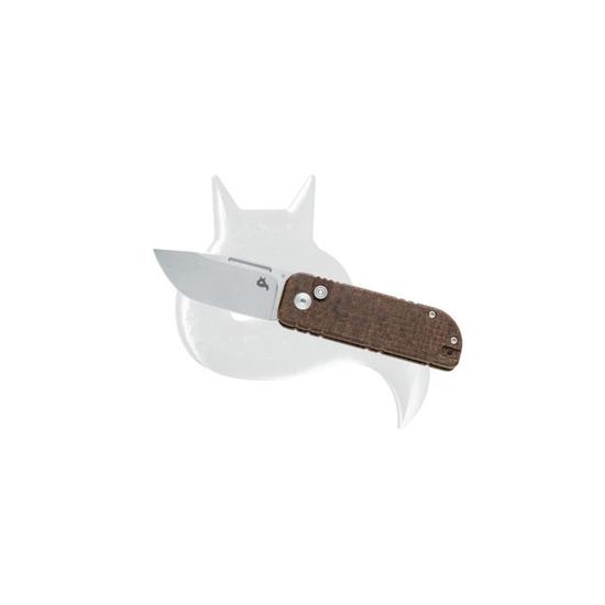 Blackfox Nu-Bowie Polding Pocket Couteau, Micarta en toile marron, lame ...