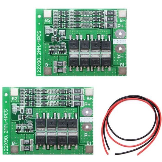 2Pcs Pcb Protection Board 25A 3S 11.1V 12.6V Li-Ion 18650 Chargeur De Batterie Au Lithium Pcb ...