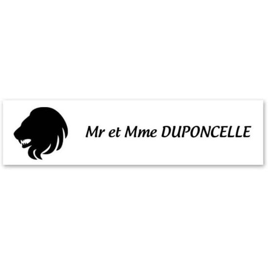 Plaque Nom Personnalisée 1 Ligne + Signe Astrologique Lion Pour Boite ...