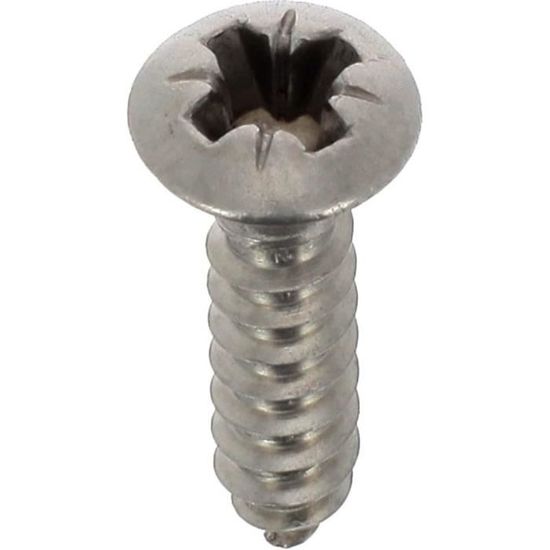 Vis À Tôle Tête Inox A4 Fraisée Bombée Pozidrive, 3.5Mm X 16Mm, Din ...