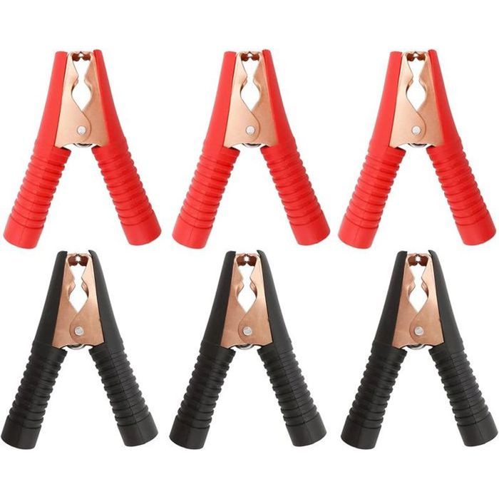 Pince Crocodile en Cuivre 6PC Pinces Crocodiles de Batterie de Voiture ...