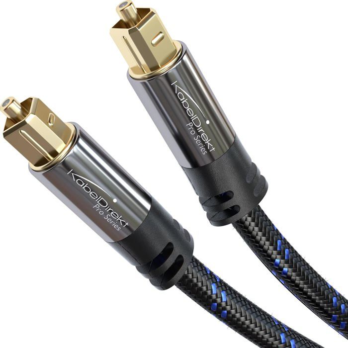 KabelDirekt – Cable optique audio avec 0% de perte de signal – 2m ...
