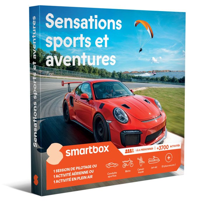 Coffret Cadeau SMARTBOX - Sensations sports et aventures - 1 expérience à sensations pour 1 à 4 ...
