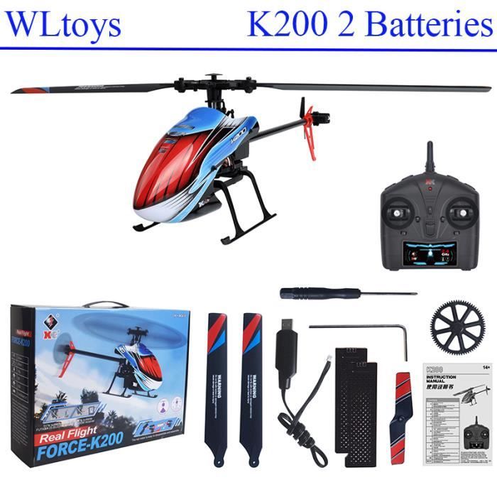Piles-WLtoys Drone K200 Min RC Avion Hélicoptère 2.4G 4CH 6 Aixs pouvez ...