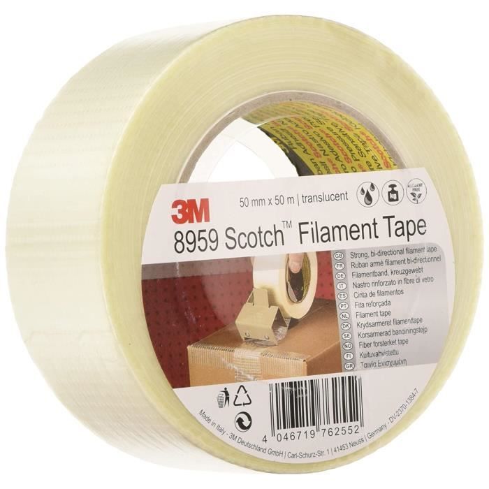 Scotch DE272958237 Ruban Adhésif de Renforcement et de Cerclage 50 mm x ...