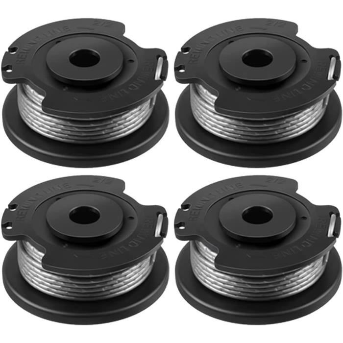 Lot de 4 bobines et fil de rechange pour débroussailleuse Bosch EasyGrassCut 18 23 26 18-230 18 ...
