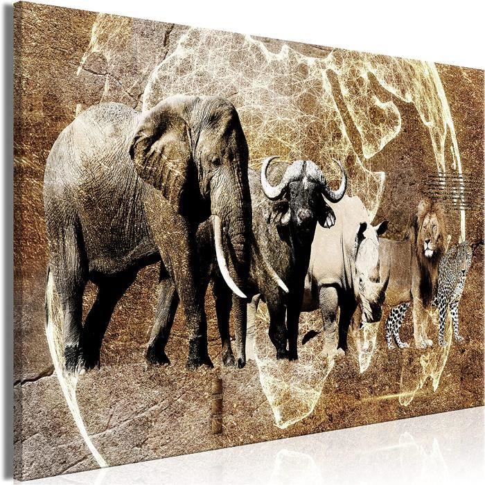 Tableau Carte du monde Toile Tableaux Unique en Format Photo Décoration ...