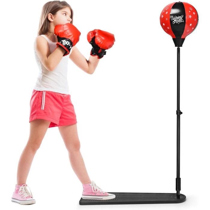 Punching-Ball sur Pied Réglable avec Base Antidérapante, Sac de Frappe ...