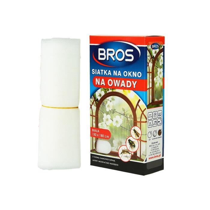 Bros Moustiquaire pour fenêtre filet d'insectes 150X180cm blanc ...