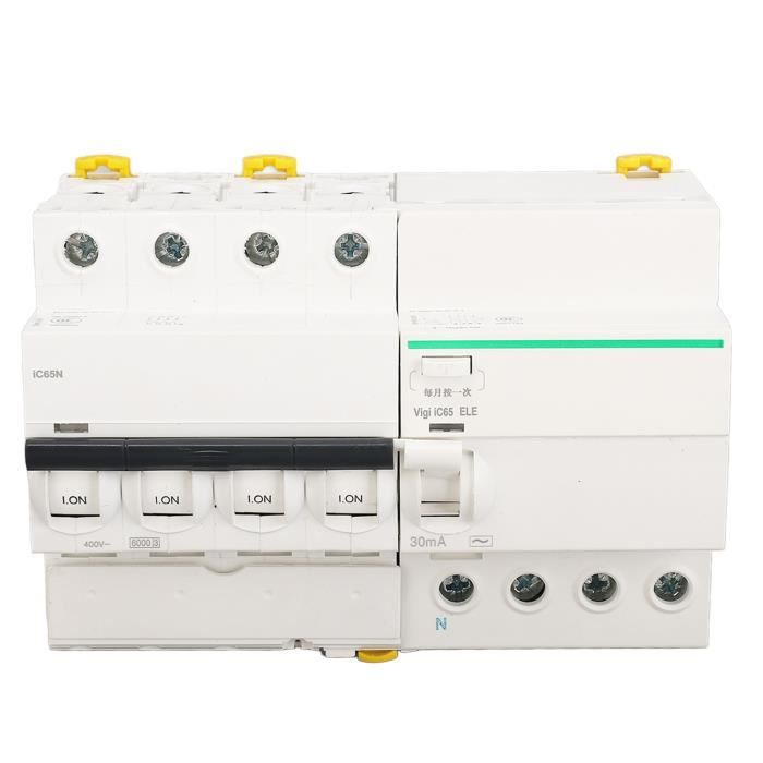 Cikonielf Disjoncteur 4P et N Disjoncteur miniature PA66 Disjoncteur à coque ignifuge 4P et N ...