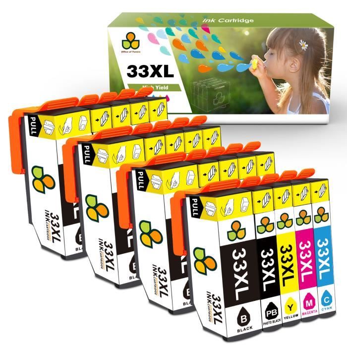 OFT 20 Pack Cartouche Epson XP-7100 XP-540 XP-530 XP-640 XP-635 XP-630 ...