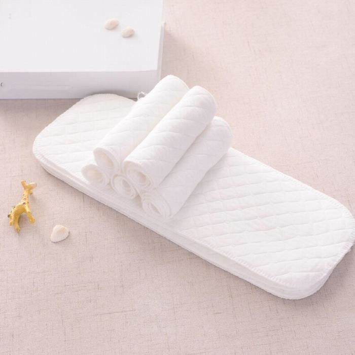 7 pièces/ensemble couches réutilisables pour bébé couche lavable 3 ...