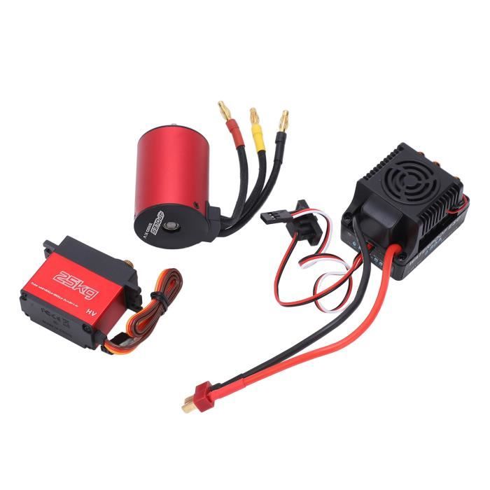 Dilwe 3650 3100KV Moteur 60A ESC S3650 3100KV Brushless Motor 60A Brushless ESC avec 25KG Metal ...