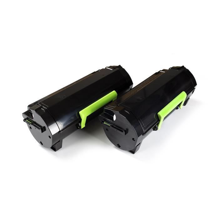 GREEN2PRINT - Set de toner 2 cartouches 2x 2500 pages pour Lexmark ...