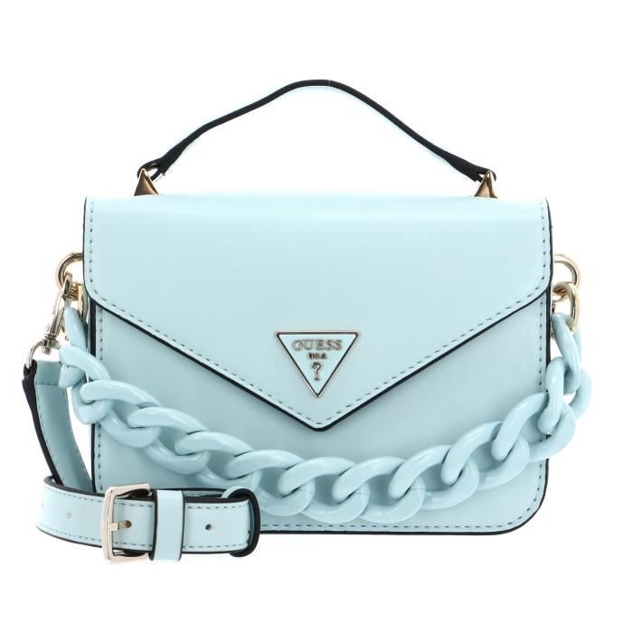 GUESS Corina Mini Top Handle Flap Ice blue [217434] - sac à main sac a ...