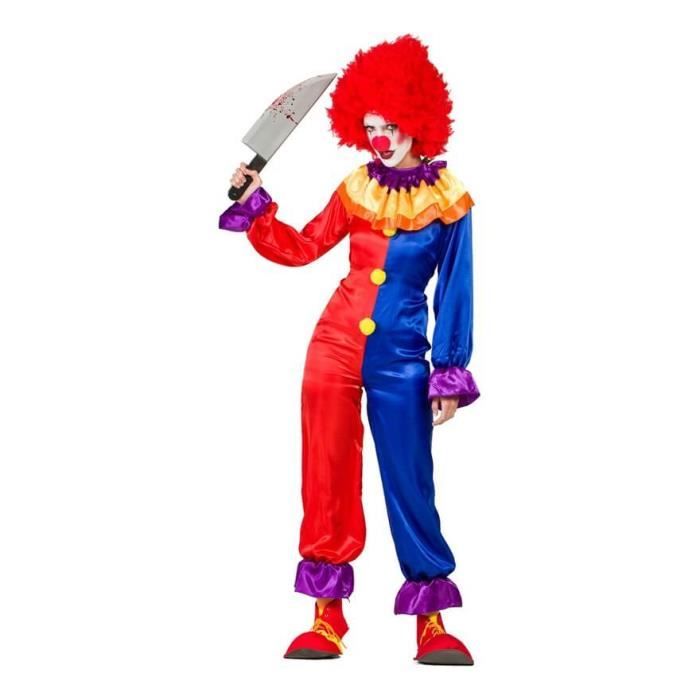 Déguisement de Clown Rouge et bleu pour femme - Cdiscount Jeux - Jouets
