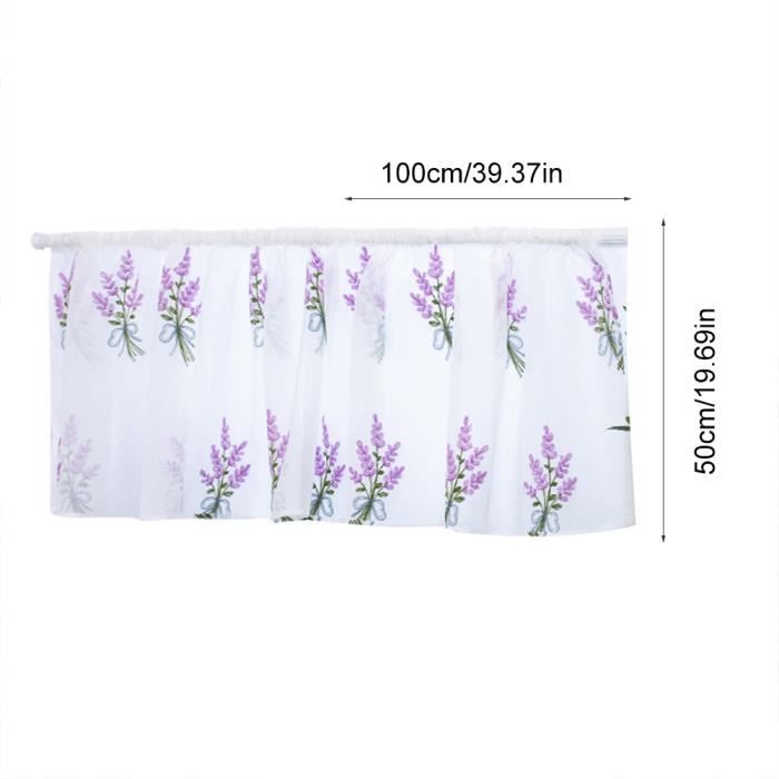 Rideau d'armoire Cuisine Niveaux Cabinet Broderie Rideau Fenêtre Court ...