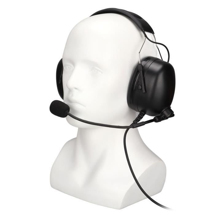 Sonew Casque robuste Casque radio 7,1 mm à réduction de bruit avec PTT ...