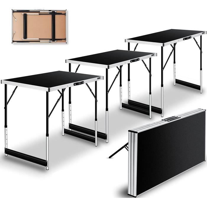 SER Table Multifonctions Professionnelle 3 pièces, 100 x 60 cm, Table à ...