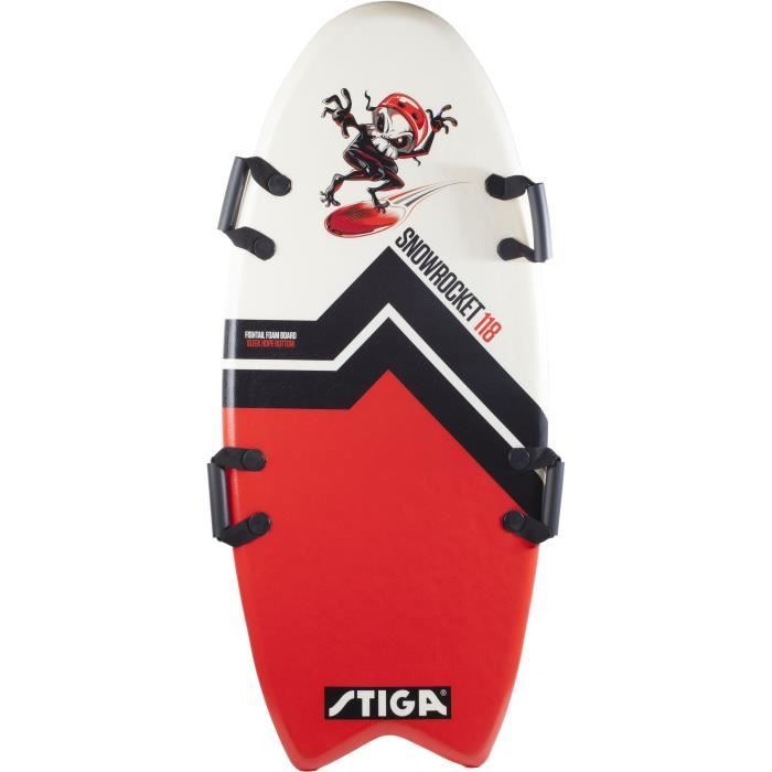 STIGA Luge planche Snow Rocket Fishtail - Rouge - Cdiscount Sport
