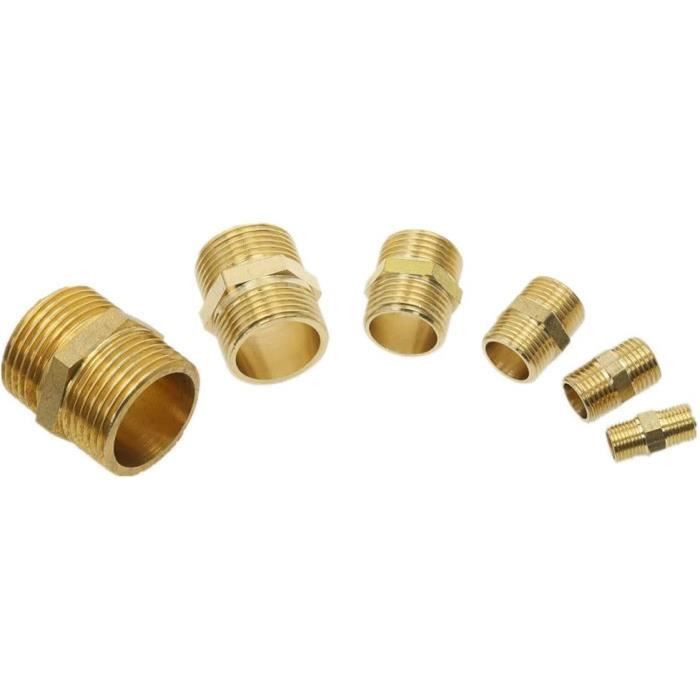 Adaptateur Rapide De Raccord De Mamelon Hexagonal En Laiton 1-8' 1-4' 3-8' 1-2' 3-4' 1' Bsp ...