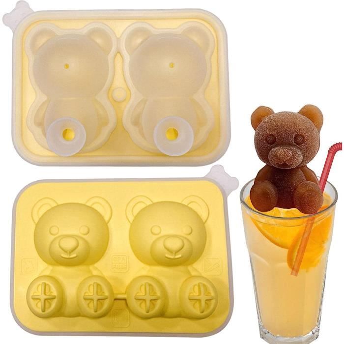 Lot De 2 Moules À Glace En Silicone En Forme D'Ours - Pour La ...