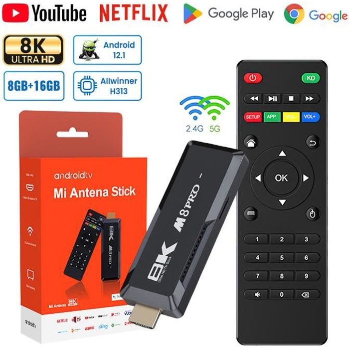 Boîtier multimédia - UVERBON - M8 PRO - 4K - Android 12.1 - WiFi 5G - Cdiscount TV Son Photo