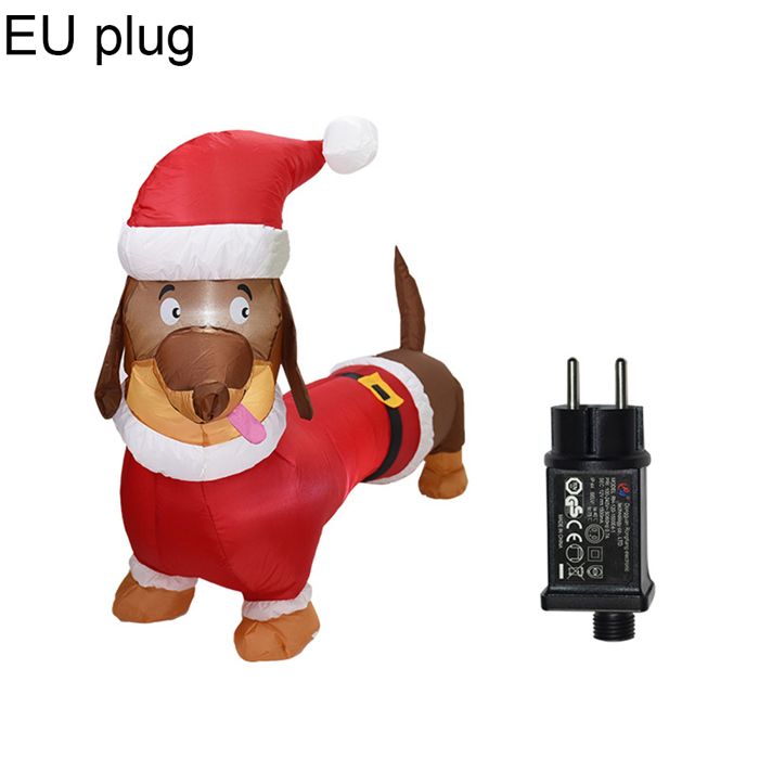 Inflatable weiner dog 1. 5 meters illuminated polyester fiber blow up ...