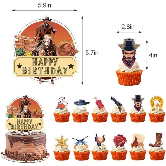 Fête Décorations Kit, Cowboy D'Anniversaire Ballons, Cowboy Thème ...