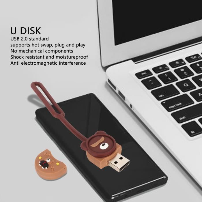 HURRISE clé USB de mémoire Clé USB de dessin animé ours brun, USB 2.0 ...