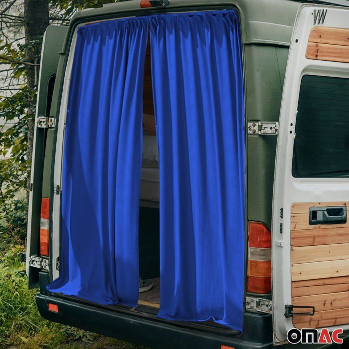 Rideaux De Porte Hayon pour Citroen Jumpy L2 Bleu Foncé Tissu ...