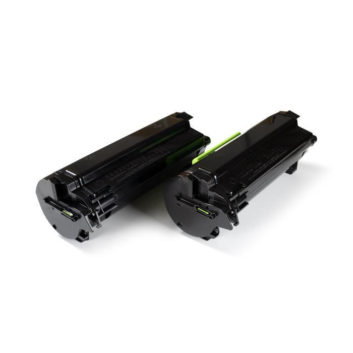 GREEN2PRINT - Set de toner 2 cartouches 2x 2500 pages pour Lexmark ...