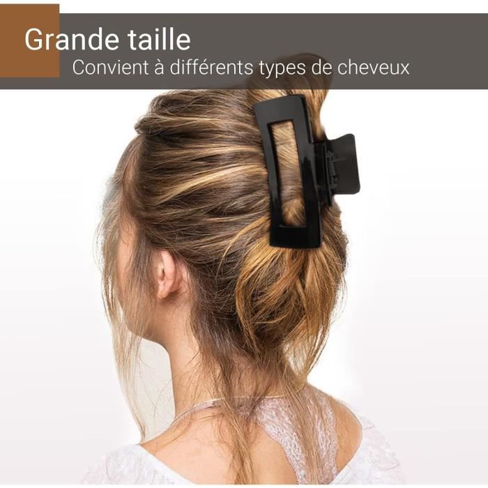 10 Grandes Pinces À Cheveux Antidérapante,Élégante Grande Pince À ...