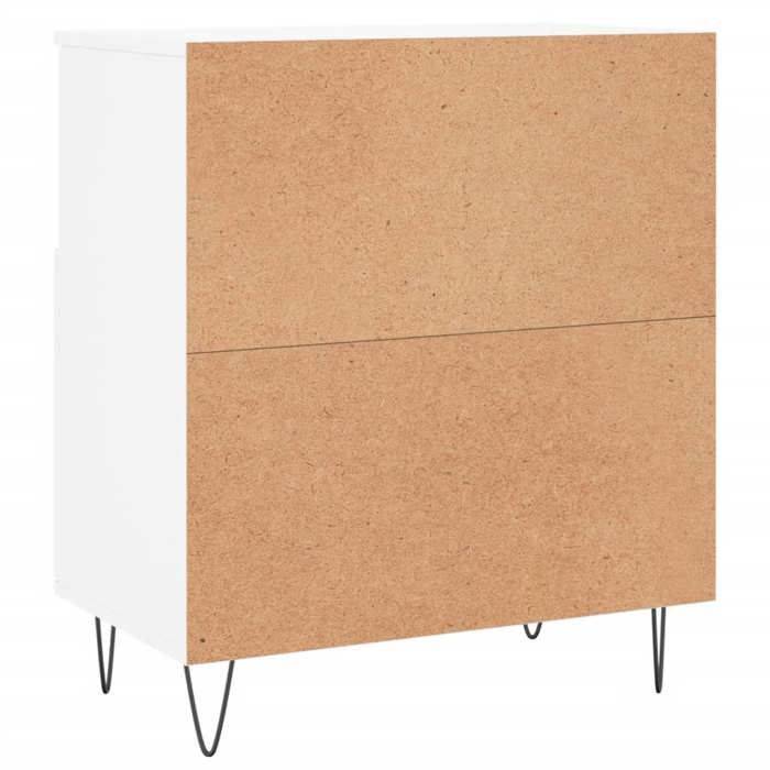 Buffet - Bois d'ingénierie - 60 x 35 x 70 cm - Blanc - Meuble de ...