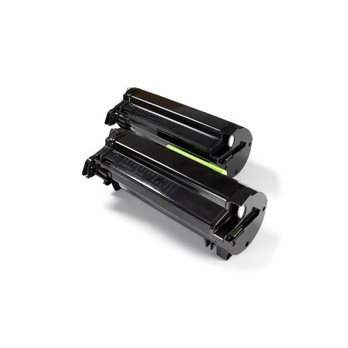GREEN2PRINT - Set de toner 2 cartouches 2x 2500 pages pour Lexmark ...
