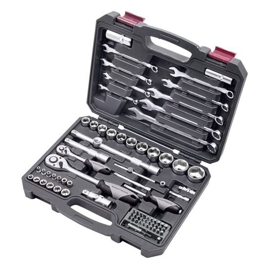 Coffret de douilles Basic line 1/2" 1/4" KRAFTWERK - 80 pièces - 204.103.600 - Cdiscount Bricolage