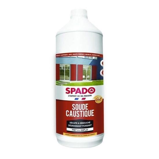 SPADO Soude caustique gel - 1 L - Cdiscount Bricolage