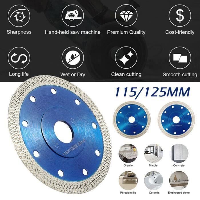 115mm Turbo Lame diamantée à tronçonner CERAMIQUE, Tuiles, Marbre ...