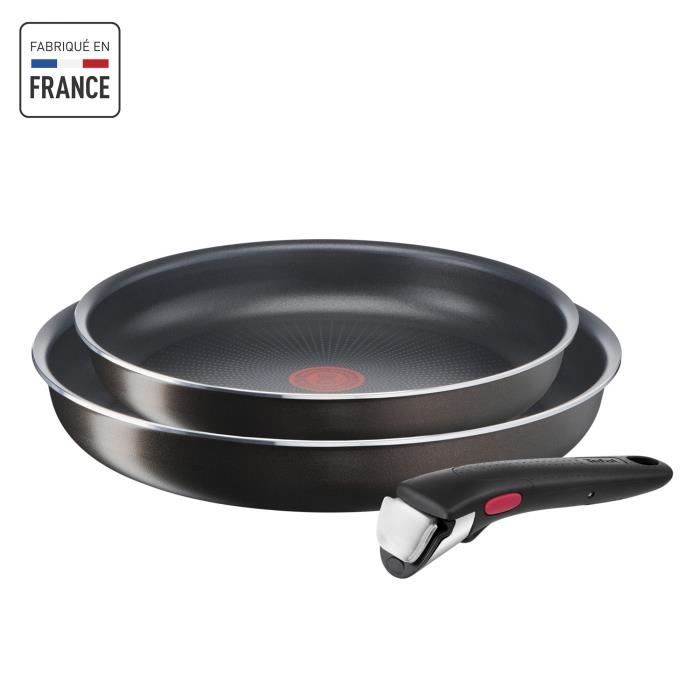 TEFAL Ingenio Easy Plus, Poêles 24/28 cm, revêtement antiadhésif, tous feux sauf induction ...