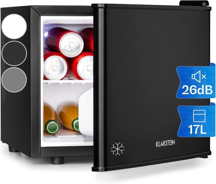 Klarstein Mini Frigo de Chambre pour Boissons, Petit Frigo Silencieux ...