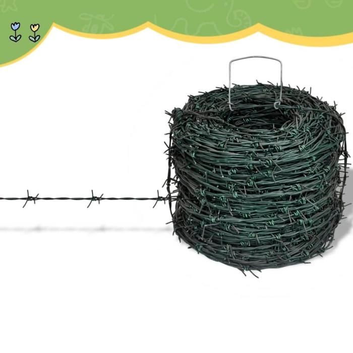 LIA Fil De Fer Barbelé D'Enchevêtrement Rouleau Vert 100 M - 7064170416309 - Cdiscount Jardin