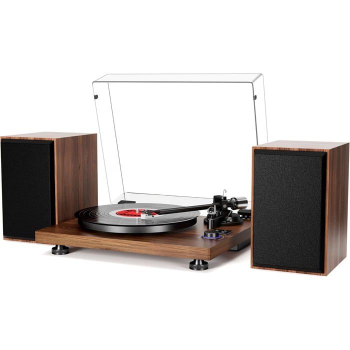 Platine Vinyle HiFi Platine Vinyle Bluetooth USB Compact avec Haut ...