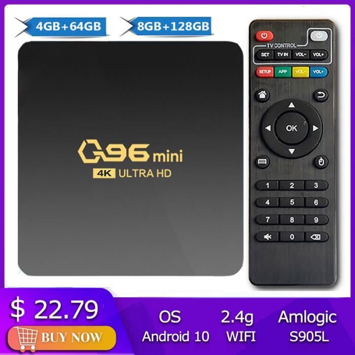 Q96 MINI 8G 128G - Bouche UE - Boîtier Smart Tv Q96 Mini, Android 2022, S905l Quad Core, Lecteur ...