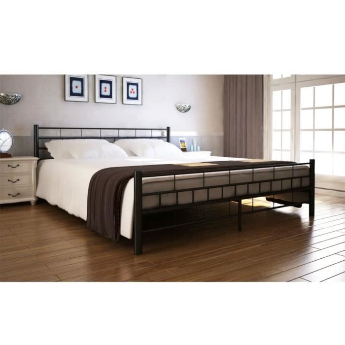 LIT COMPLET - MEUBLE ET SOMMIER ET MATELAS--Lit et matelas mousse à ...