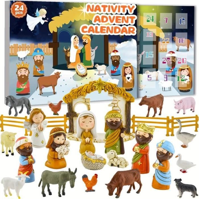 Calendrier de l'Avent de la Nativité 24 Jours, Compte à Rebours de Noël ...