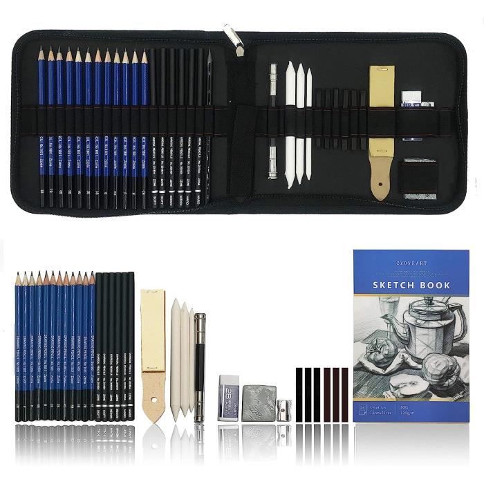 Crayon de Croquis Crayons de Dessin Professionnels - 36 pcs sets avec ...
