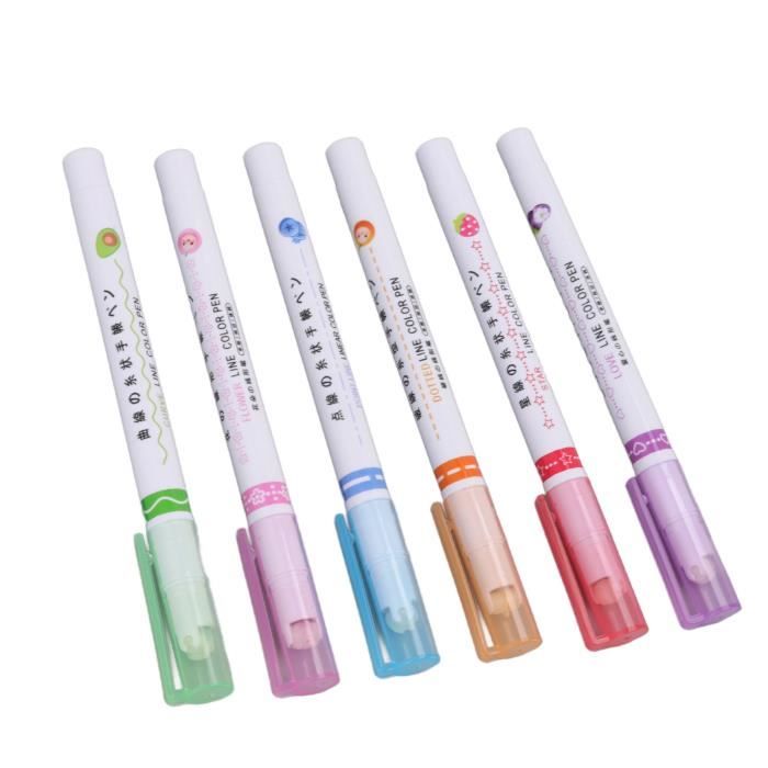 Cikonielf Stylo surligneur Curve Curve Highlighter Pen Set Ergonomique ...